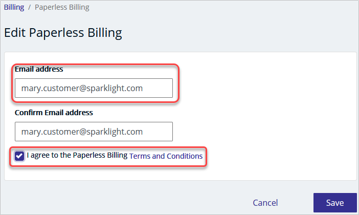 How do I set up paperless billing? – Sparklight Support