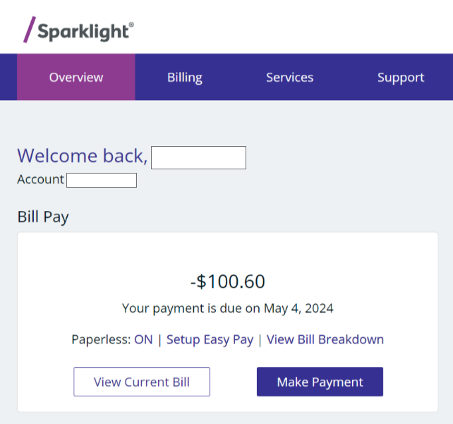 How Do I View My Bill? – Sparklight Support